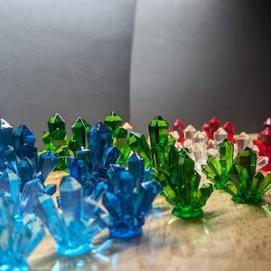 Dnd Resin Terrain Crystal Clusters Colorful | Clear D&d Mini Crystal ...