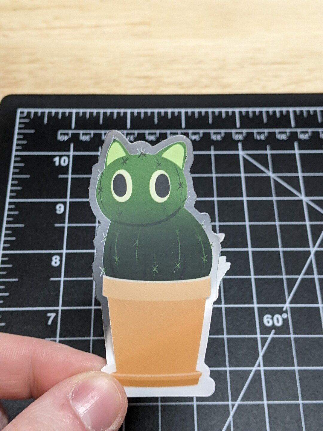 Prickly Purrfection Cactus Cat Sticker | Embrace the Adorable Fusion of ...