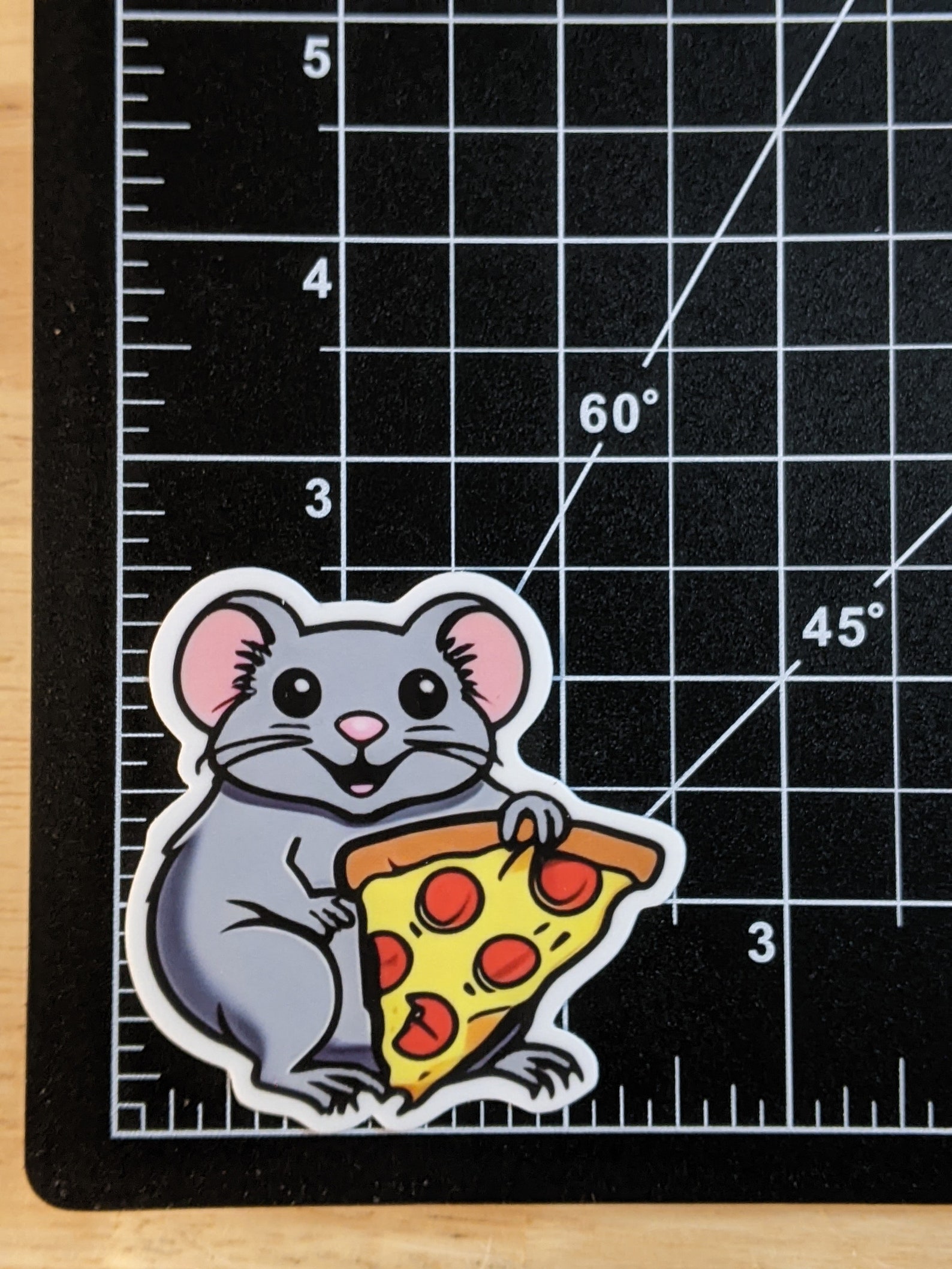 Funny Pepperoni Pizza Mouse Die Cut Sticker Pizza Party Mice - Etsy