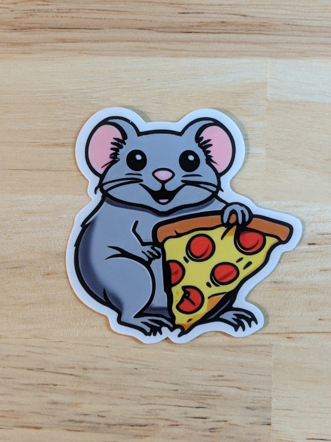 Funny Pepperoni Pizza Mouse Die Cut Sticker Pizza Party Mice - Etsy