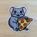 Funny Pepperoni Pizza Mouse Die Cut Sticker Pizza Party Mice - Etsy