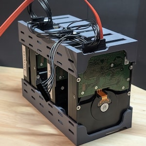 6 Bay Hard Drive Rack Holder Cage Case Caddy for Home Lab Test Bench ...