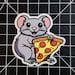 Funny Pepperoni Pizza Mouse Die Cut Sticker Pizza Party Mice - Etsy