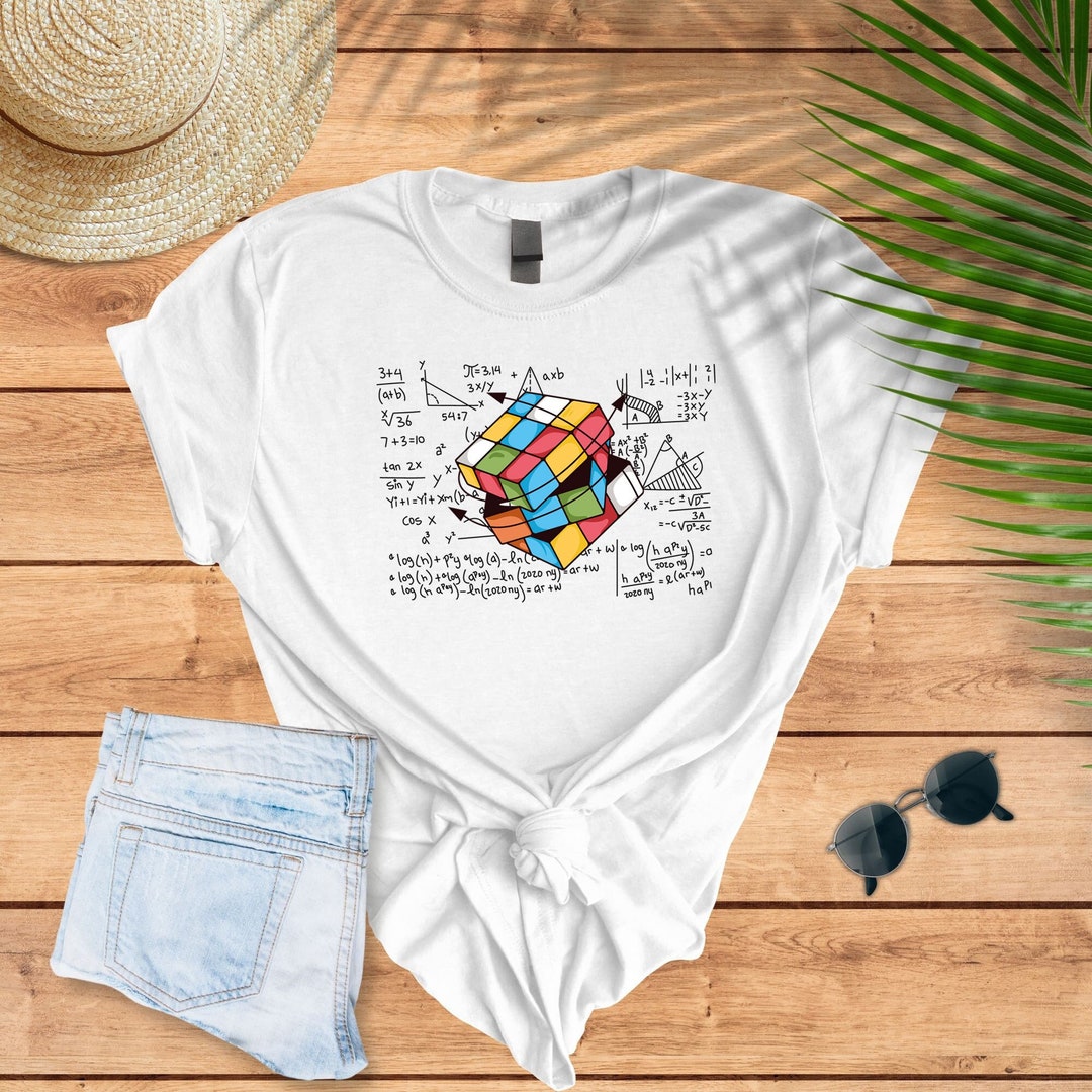 Colorful Rubiks Cube Shirt, Rubiks Cube Shirt Gift, Cube Game Math T ...