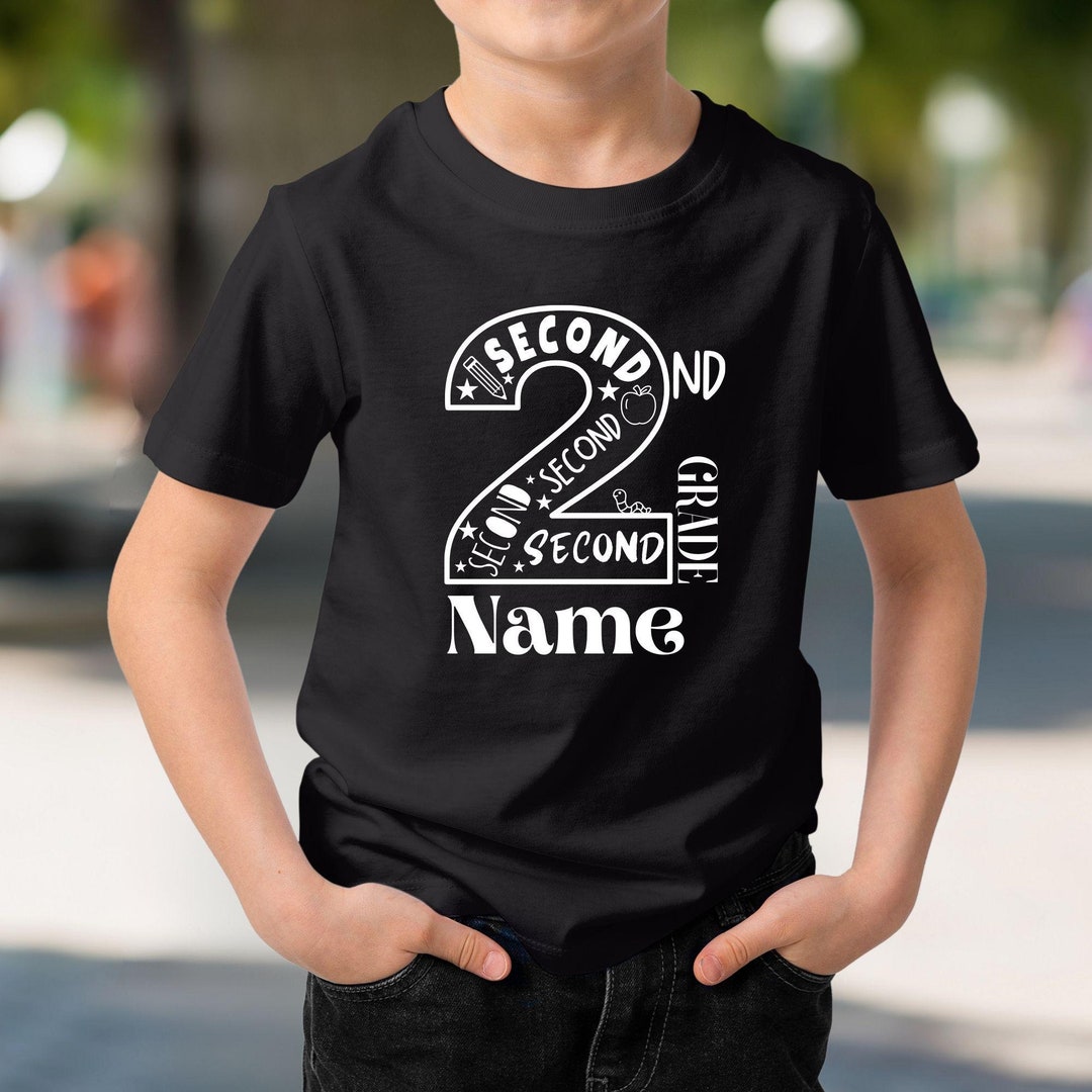 2nd Grade Kids Custom T-shirt,second Grade Name Shirt, Back to School ...