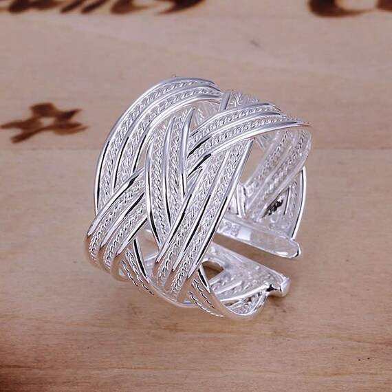 925 Sterling Silver Big Elegant Knot Twisted Rope Multi-layer - Etsy UK