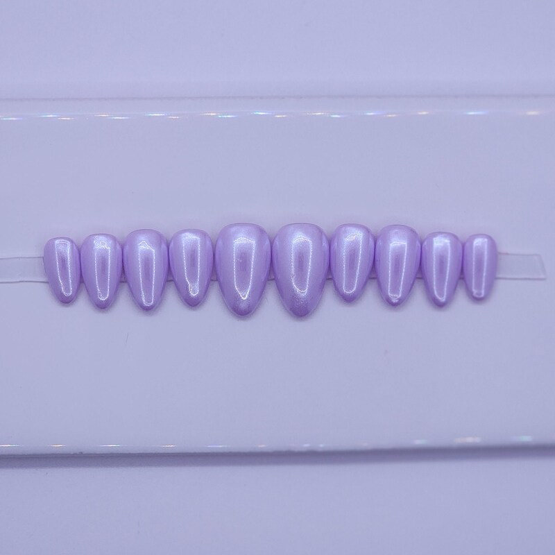 Lilac Nails - Etsy