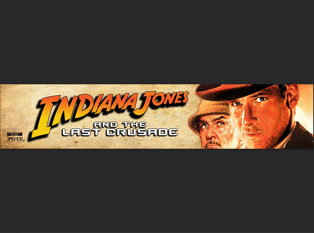 Indiana Jones and the Last Crusade (1989) - Movie Theater Banner ...