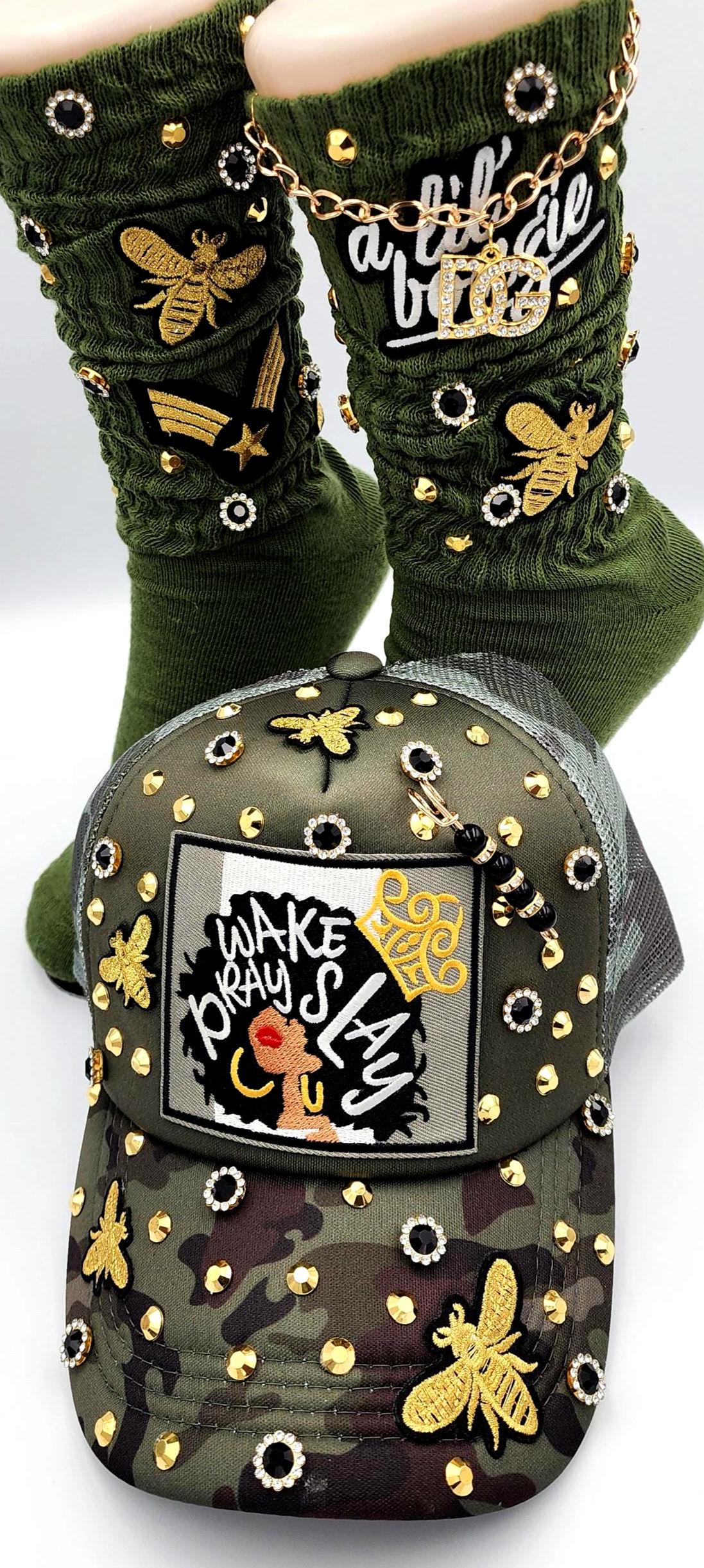 Camouflage Junk Hat & Sock Set - Etsy