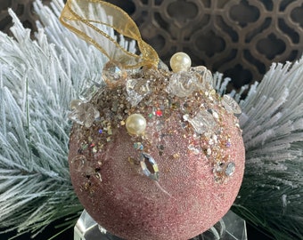 4 Beaded Bejeweled Ball Light Blue - Etsy
