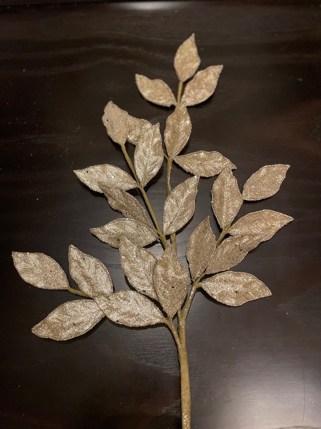 Set of 2. 29 Bay Leaf Spray Micro Beaded Sequins. Champagne - Etsy