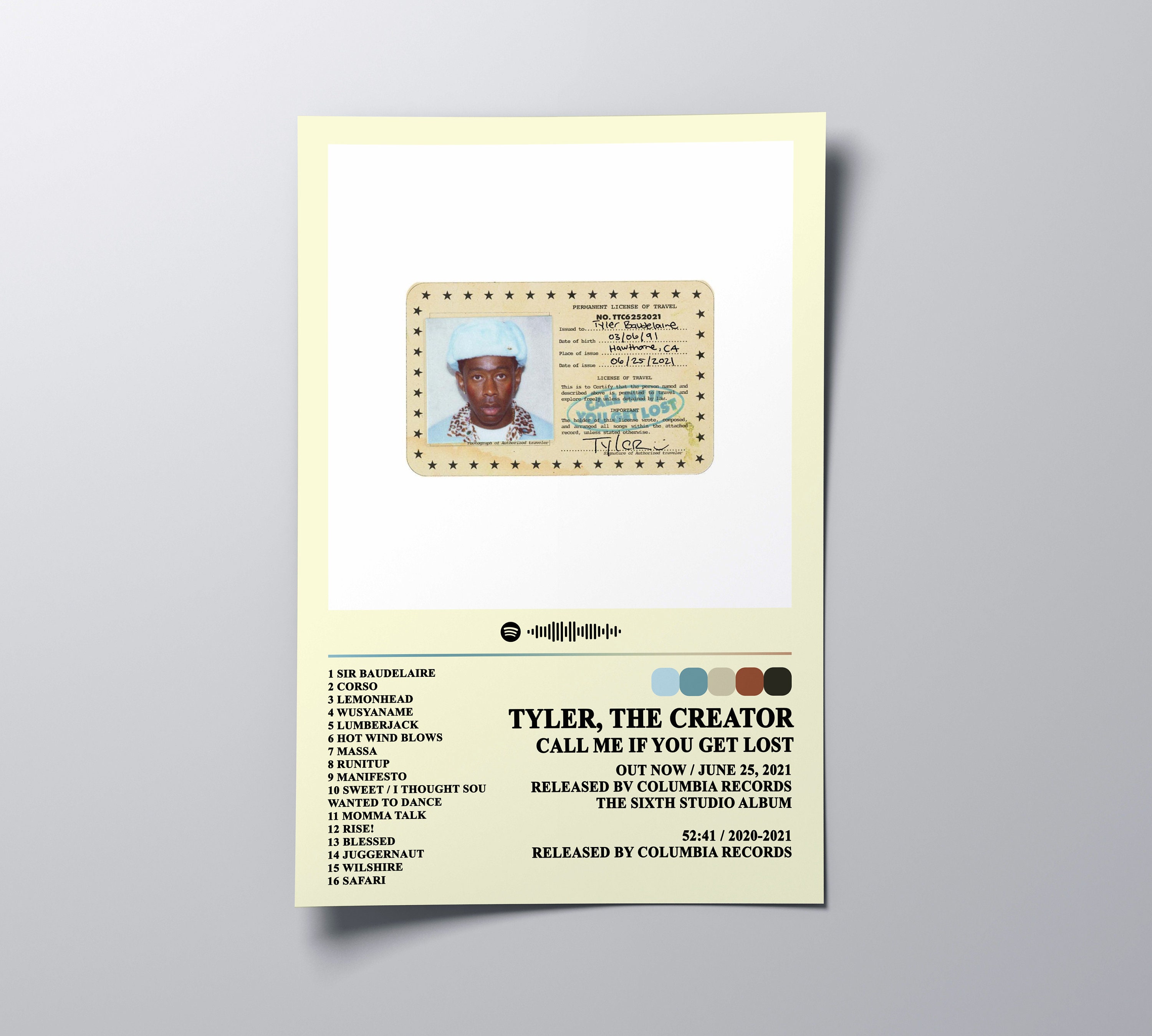 Tyler The Creator Album Poster Album Cover Posters Poster | Etsy