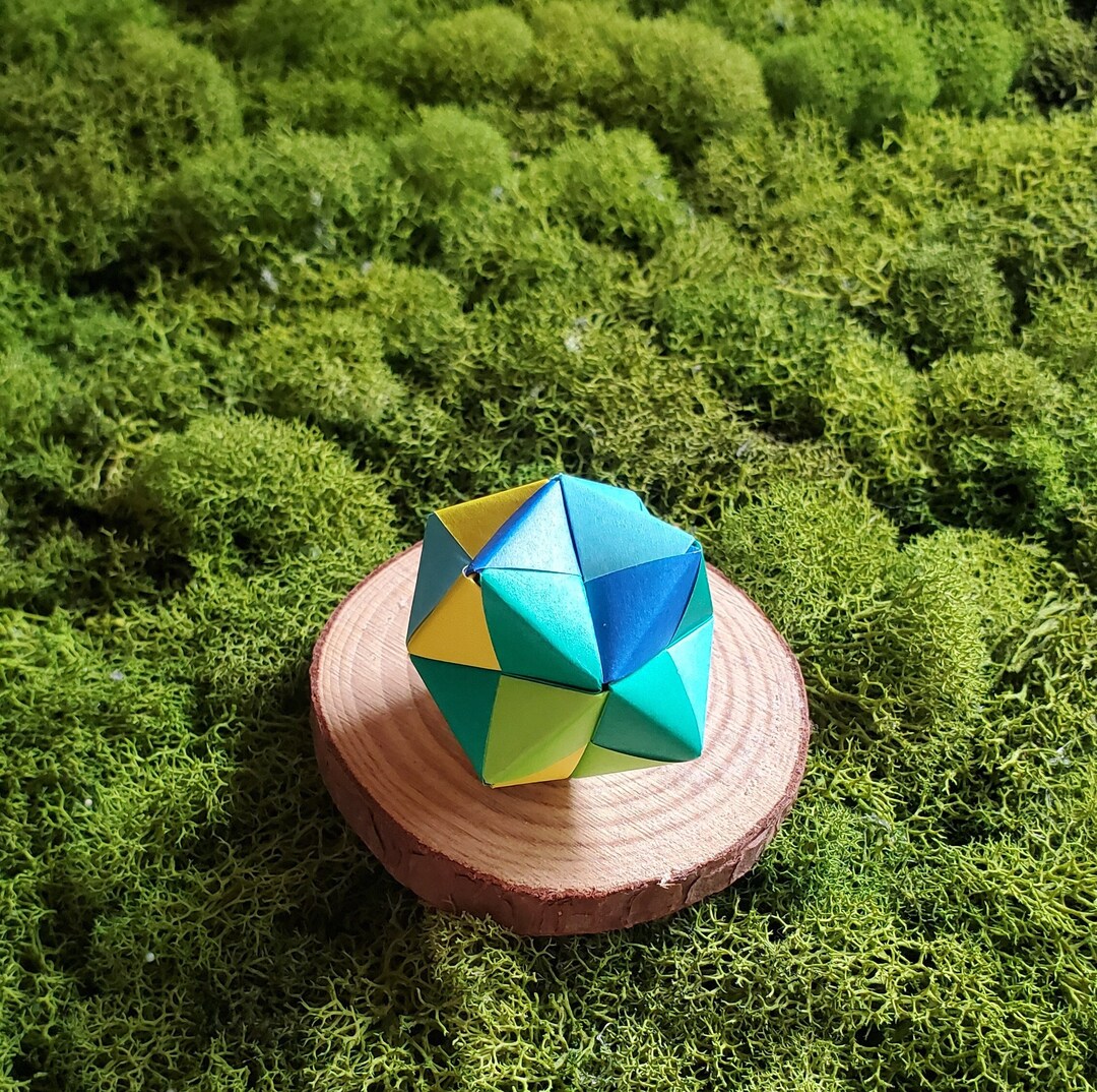Marine Tides Mini 8-point Sonobe Star - Modular Origami, Paper Model ...