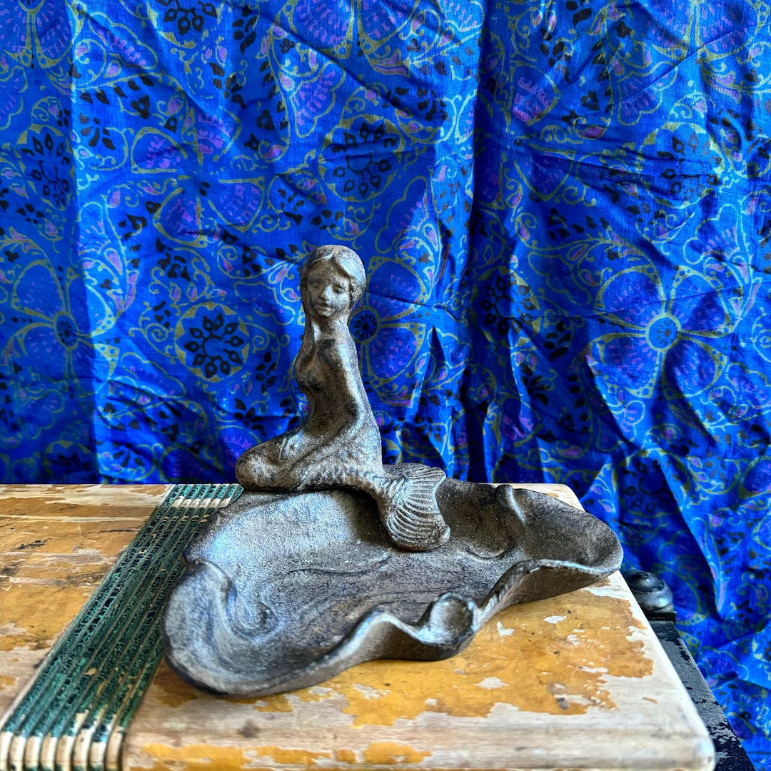 Vintage Cast Iron Mermaid Soap Dish / Trinket Tray / Ashtray - Etsy