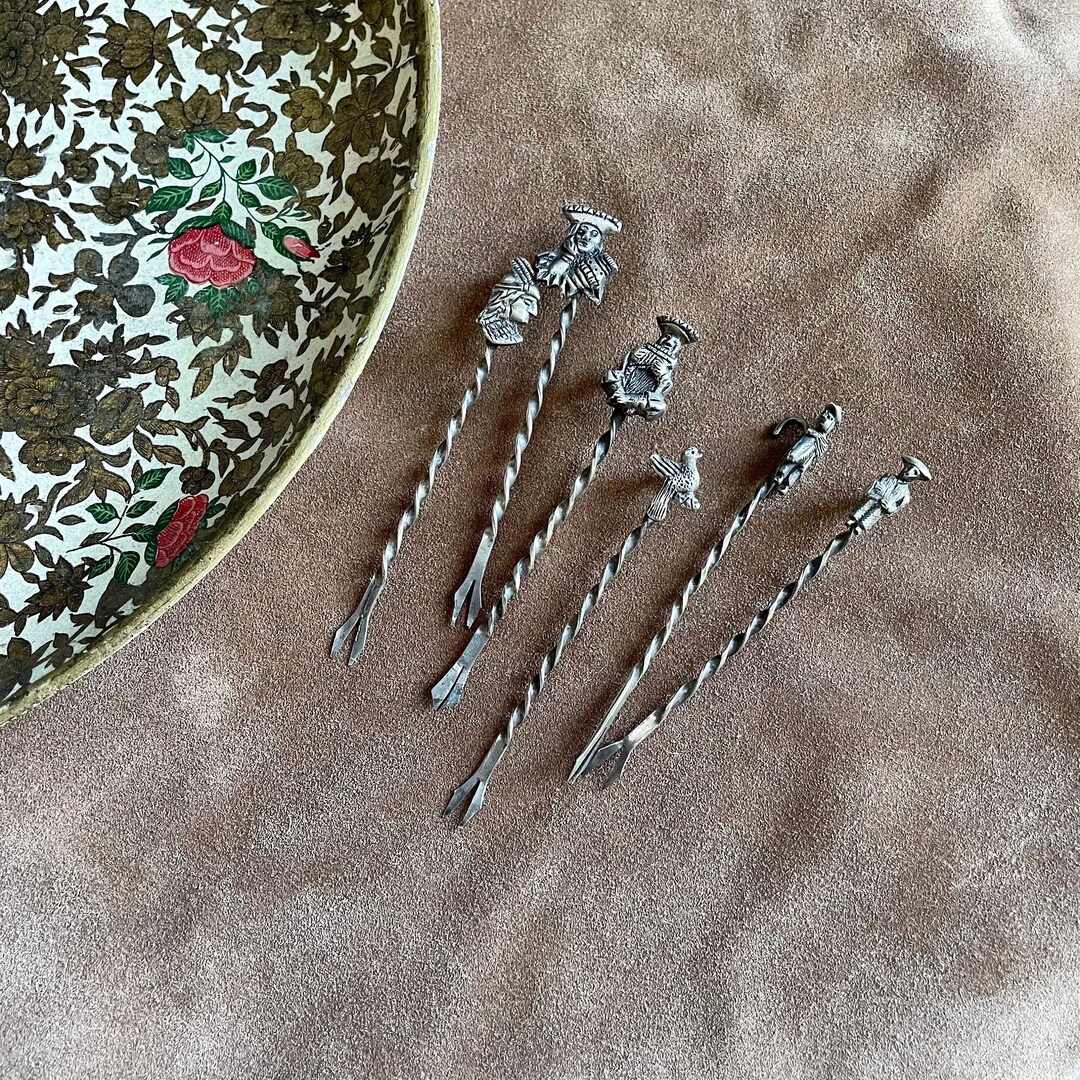 Vintage Mexican Figural Cocktail Olive Picks With Twisted Rope - Etsy