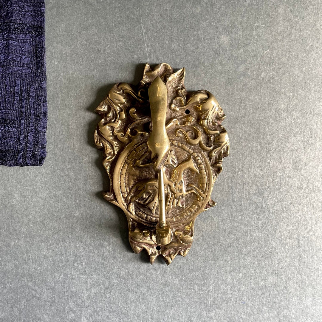 Vintage Brass Masonic Knights Templar Arm & Hammer Door Knocker - Etsy