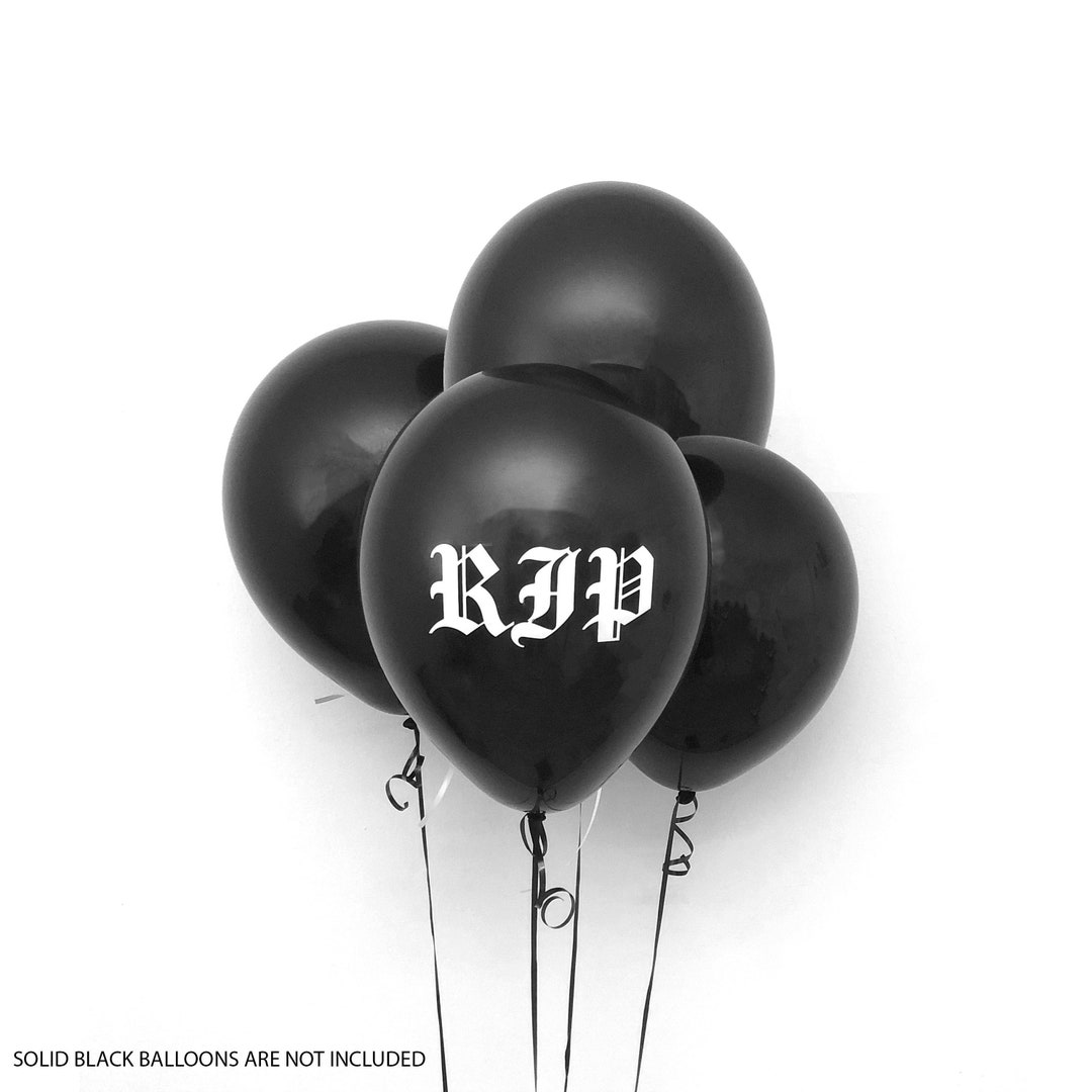 Gothic Letter RIP Balloon, Halloween Balloon, Bachelorette Balloon ...