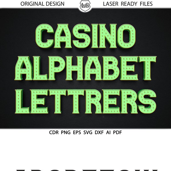 Casino Font Svg Files - Etsy