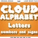 Cloud Alphabet Letters, Kids Cloud Numbers Cloud Letters SVG Kids Style ...