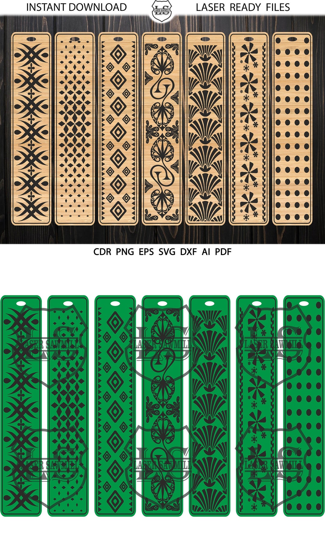 Bookmarks SVG, Bookmark SVG, Bookmark Laser File, Bookmark Glowforge ...