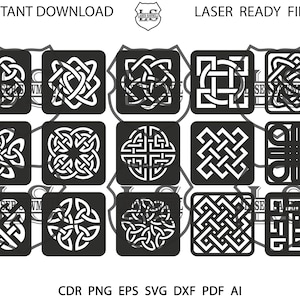 80 Celtic Coasters SVG, SVG Celtic Knot, Home Decor SVG, Coaster Grill ...