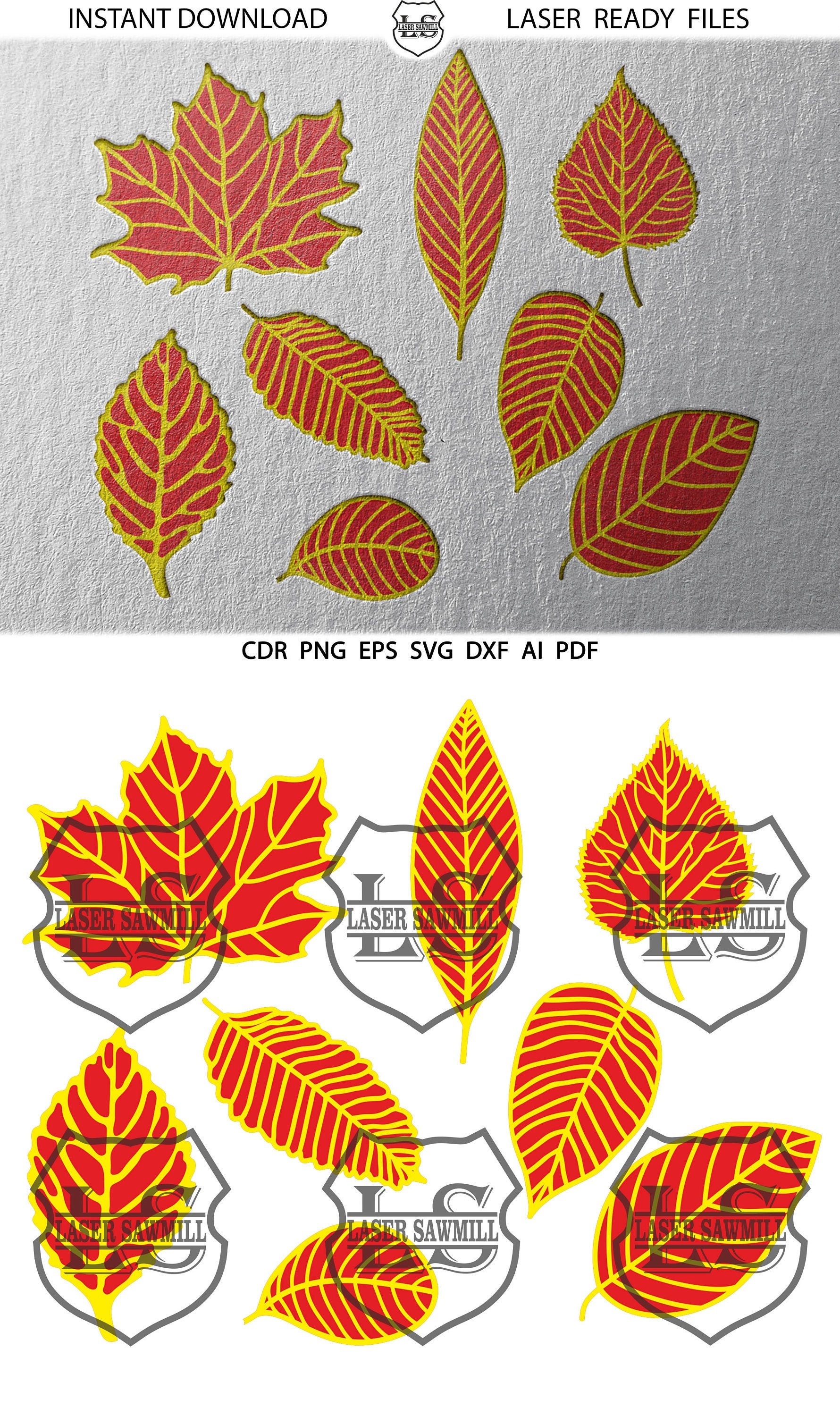 Feuille svg 8 Feuilles superposées svg 8 Feuilles svg - Etsy Canada