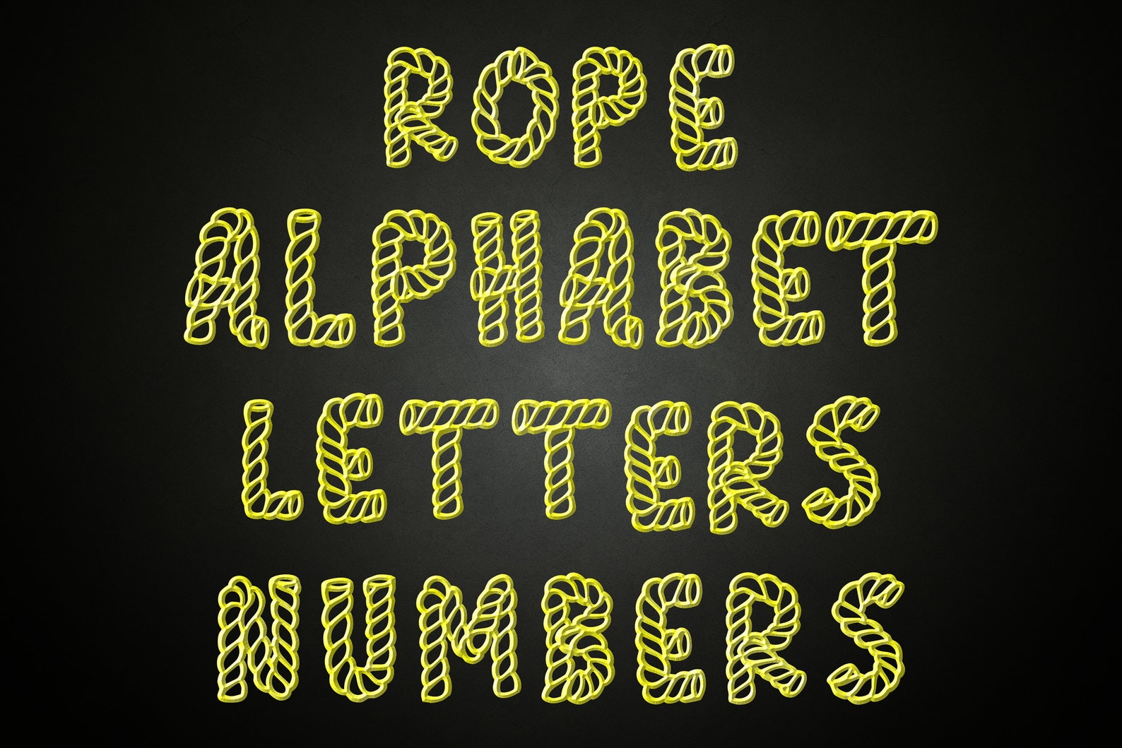 Rope Alphabet Letters Instant Download Rope Letters SVG Rope | Etsy