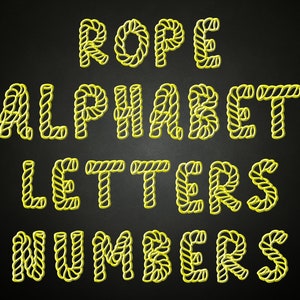 Rope Alphabet Letters, Instant Download Rope Letters SVG Rope Style ...