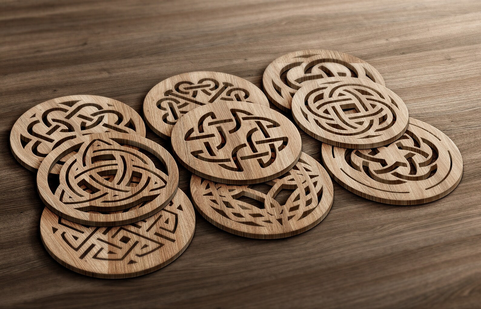 64 Celtic Coasters SVG, SVG Celtic Knot, Home Decor SVG, Coaster Grill ...