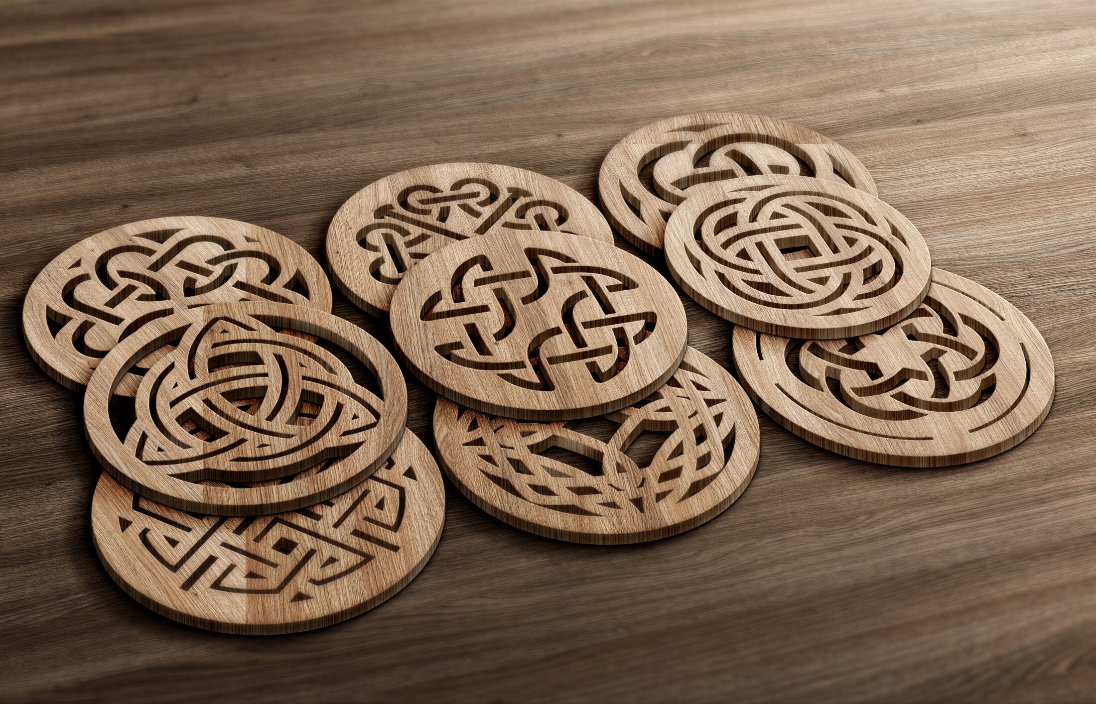 64 Celtic Coasters SVG SVG Celtic Knot Home Decor SVG - Etsy