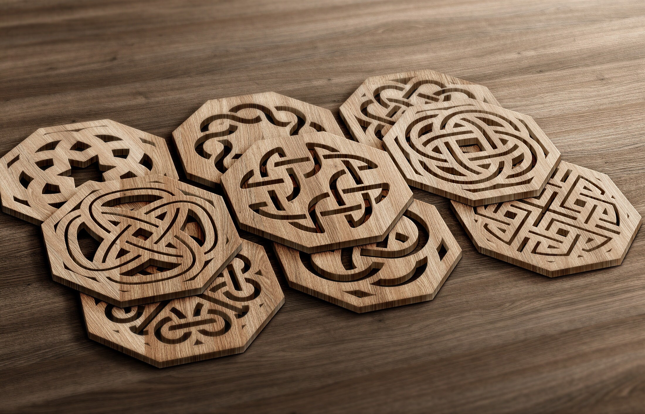 64 Celtic Coasters SVG, SVG Celtic Knot, Home Decor SVG, Coaster Grill ...