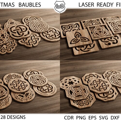 64 Celtic Coasters SVG SVG Celtic Knot Home Decor SVG - Etsy