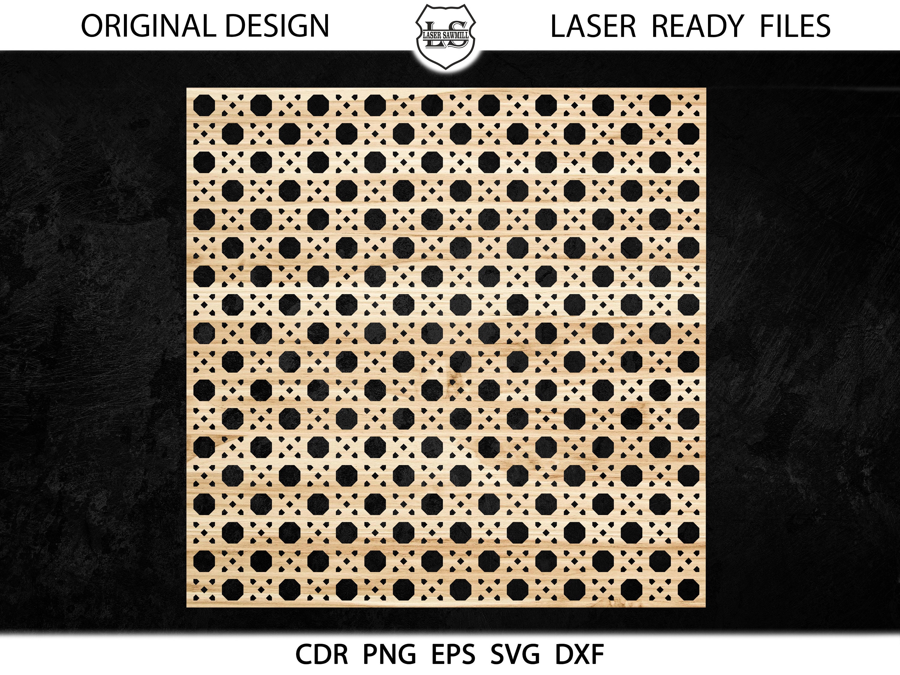 4 Rattan Cane Pattern SVG Rattan Templates DXF Rattan Pattern - Etsy UK