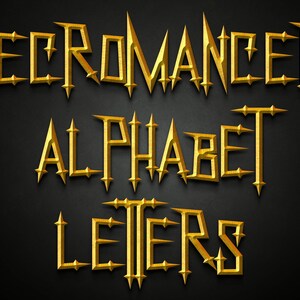 Necromancer Alphabet Letters, Necromancer Aletters SVG Dracula Style ...