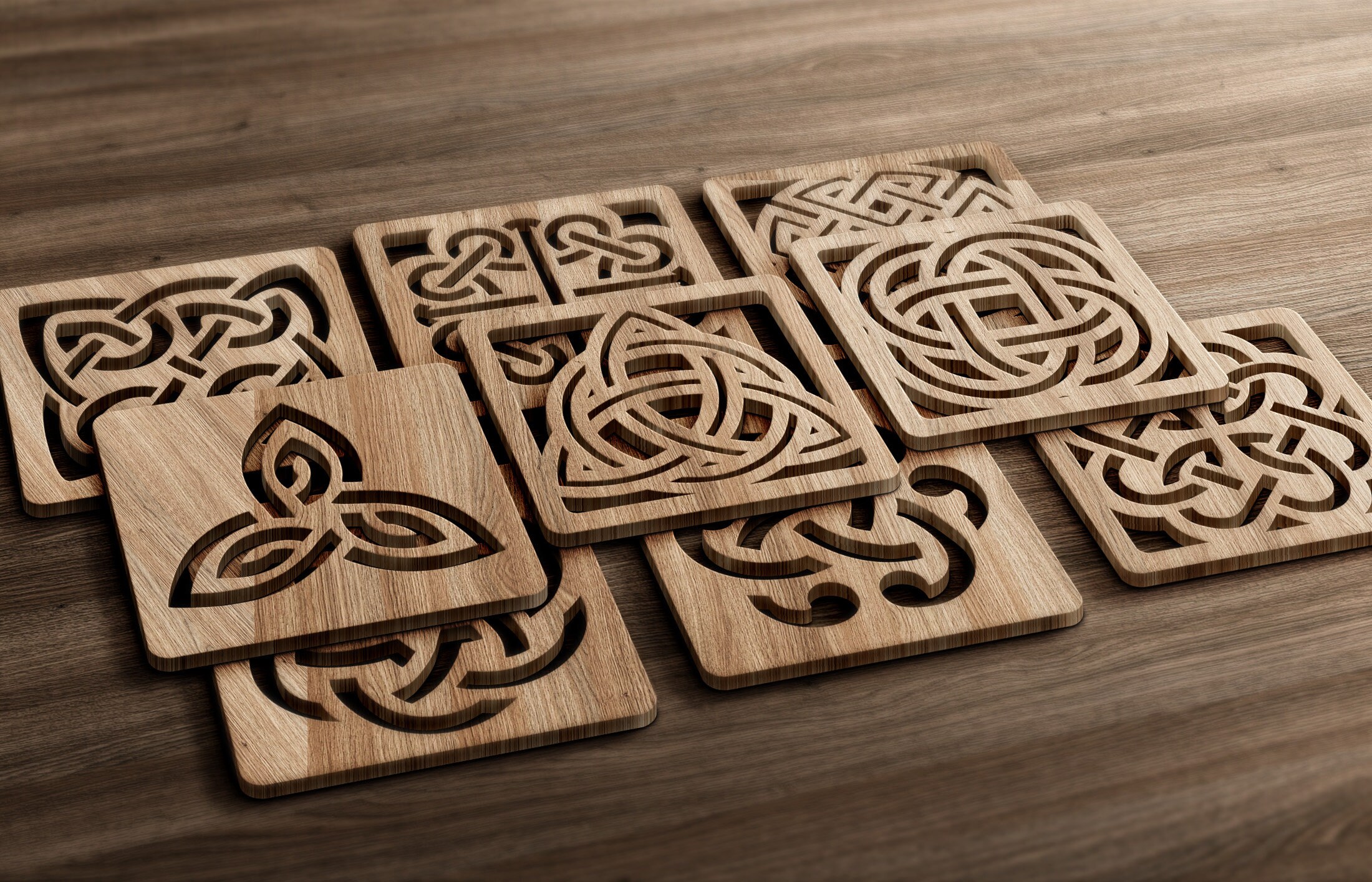 64 Celtic Coasters SVG SVG Celtic Knot Home Decor SVG - Etsy