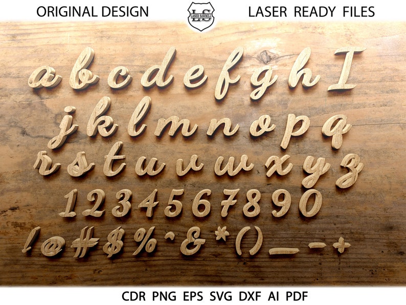 Dancing Script Alphabet Cursive Alphabet Letters SVG DXF - Etsy