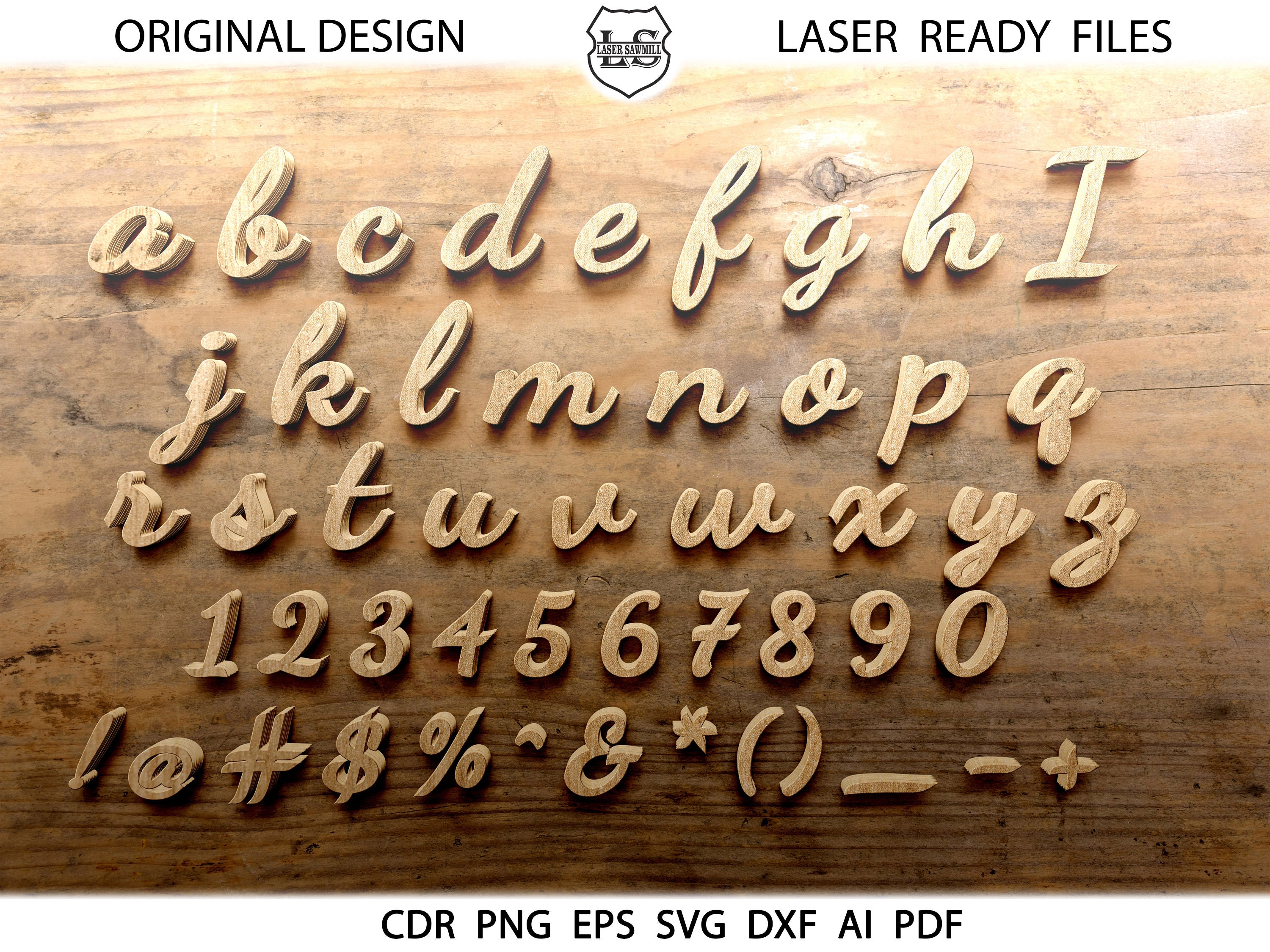 Dancing Script Alphabet | Cursive Alphabet Letters | SVG DXF PDF ...
