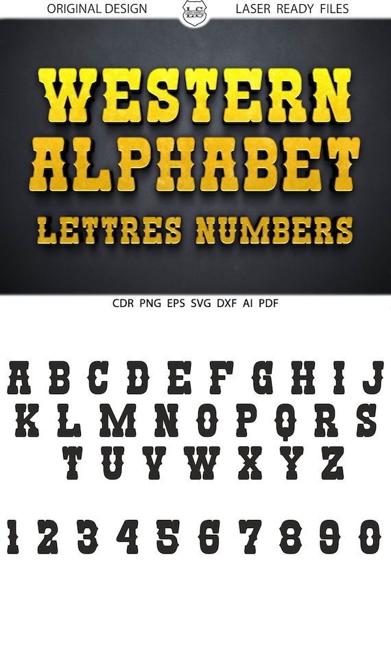 Western Cowboy Alphabet Svg Cowboy Letters Svg Western - Etsy