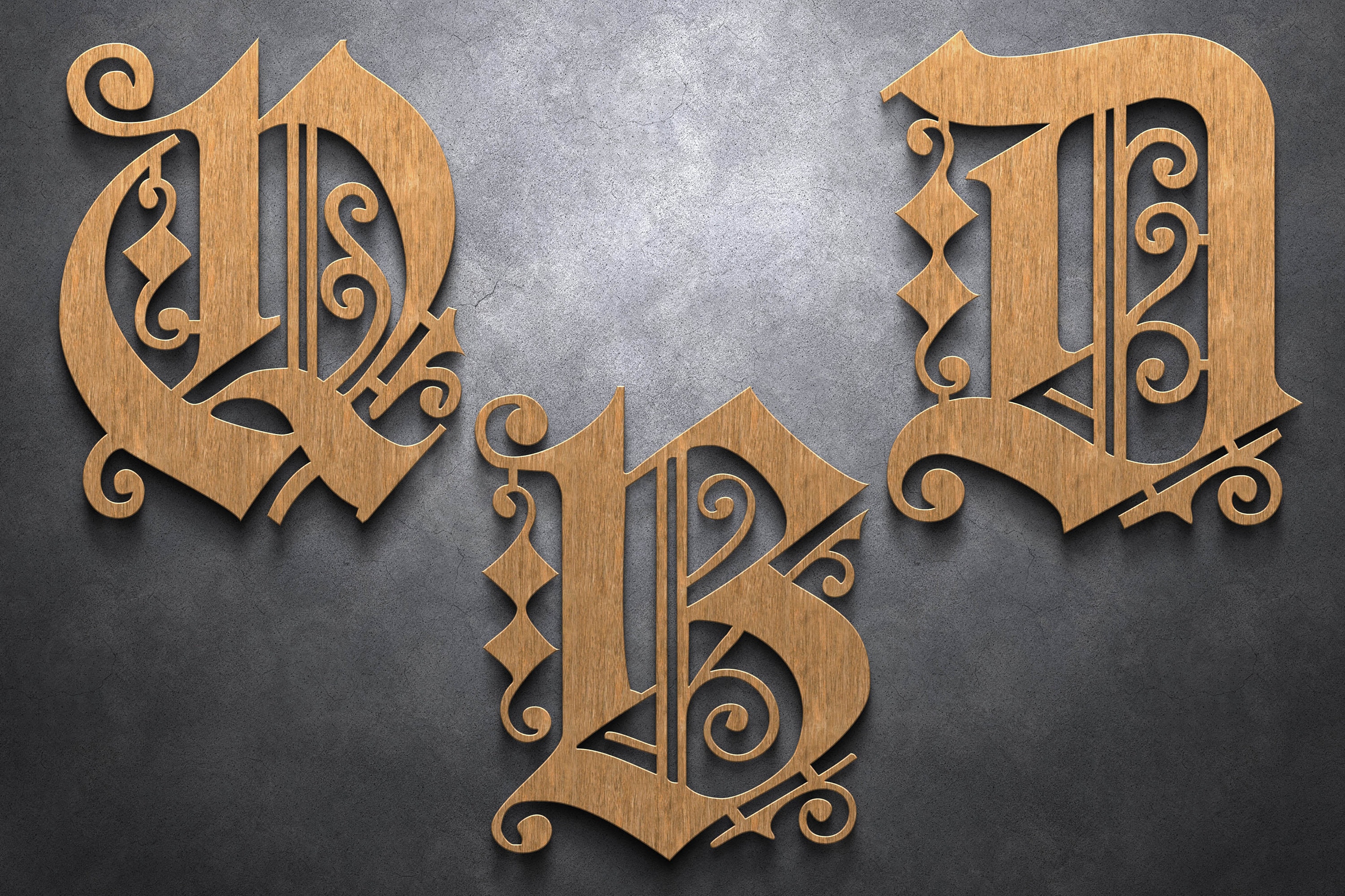 A-Z Old English Alphabet SVG Gothic Letter Monogram Letters - Etsy Canada