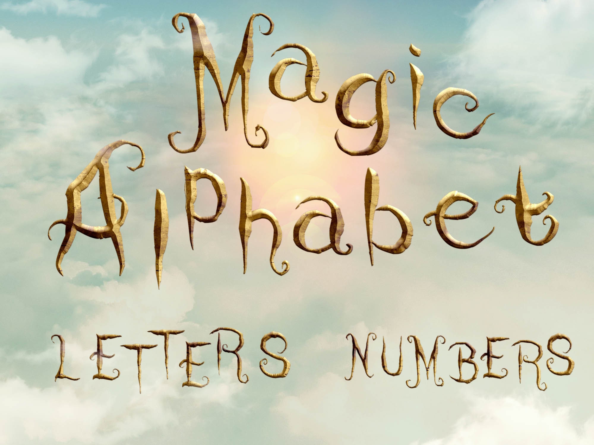 Magic Alphabet Magic Letters Numbers SVG Alphabet Magic DXF Eps ...