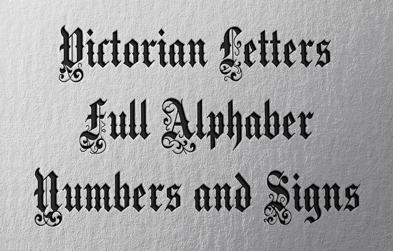 Victorian Letters Alphabet Victorian Numbers SVG Victorian - Etsy