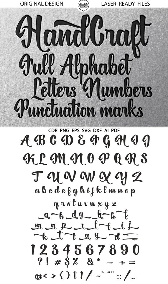 Handcrafting Modern Letters Svg Calligraphy Svg Handwritten - Etsy