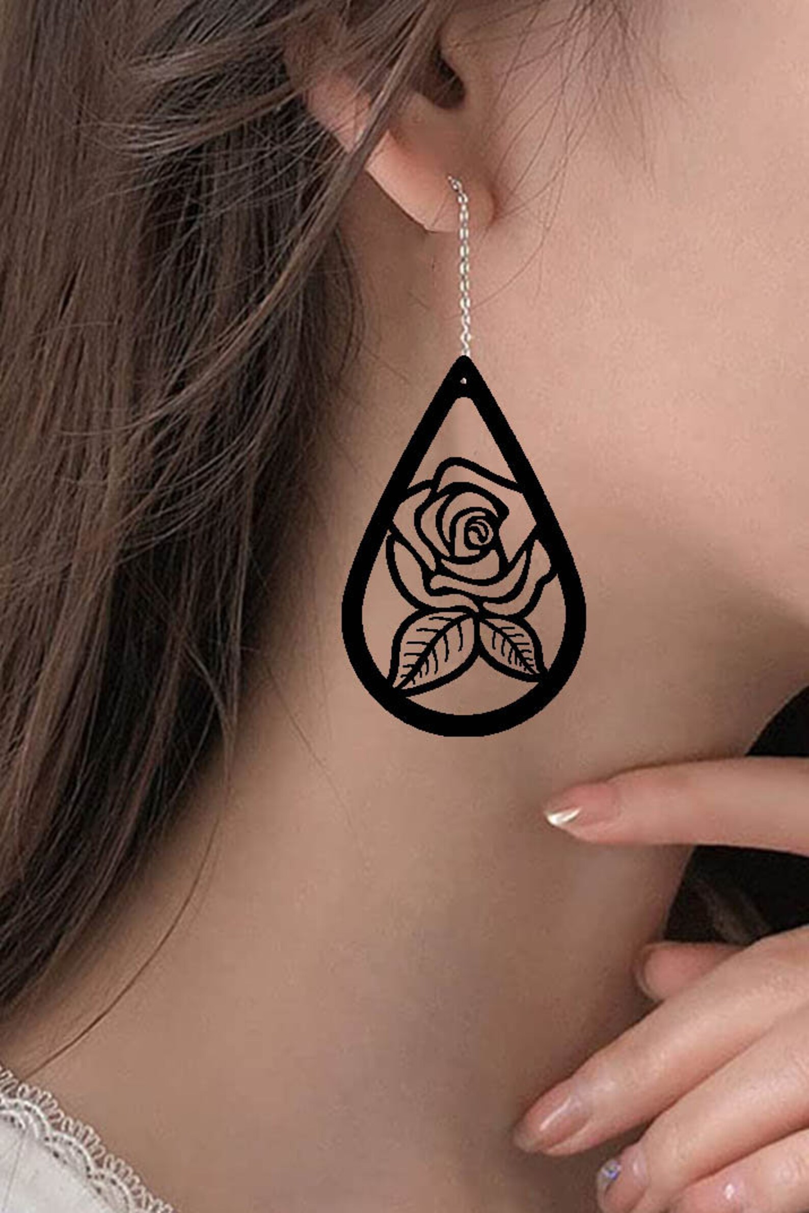 21 Rose Earrings Bundle Cut Files for Glowforge Rose Flower - Etsy