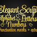 Elegant Script Alphabet Letters SVG DXF Cut Files for Cricut Silhouette ...