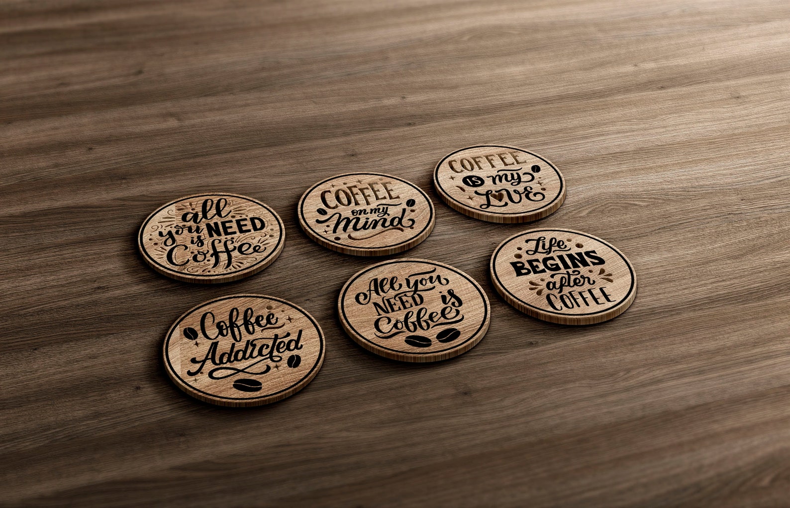 18 Coffee Coasters, Coffee Round Coaster Grill Trivet Templates Coffee ...