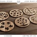 15 Round Coaster Tree, Grill, Trivet, Templates Vector Digital DXF SVG ...