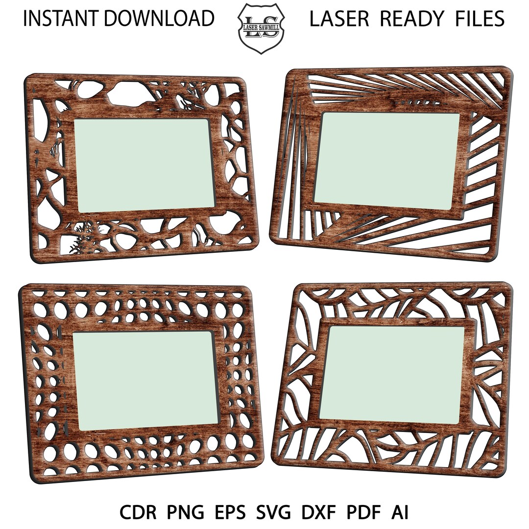 Custom Photo Frame SVG Bundle, Personalized 4x6 Laser Cut Files ...