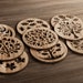 15 Round Coaster Tree, Grill, Trivet, Templates Vector Digital DXF SVG ...