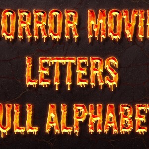Horror Movie Alphabet Letters | Horror Letters | SVG DXF PDF ...