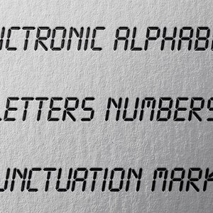 LCD Alphabet Letters Electronic Alphabet Letters SVG Electric | Etsy